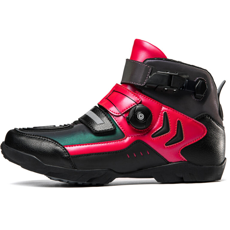 Reflective Leather Motorcycle Shoes - Baszu.com